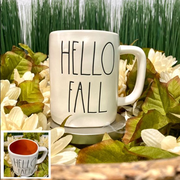 Rae Dunn | Kitchen | Nwt Htf Rae Dunn Orange Inside Hello Fall Mug ...